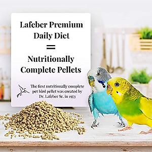 LAFEBER'S Premium Daily Diet Pellets Pet Bird Food, Made with Non-GMO and Human-Grade Ingredients, for Parakeets (Budgies), 5 lb
