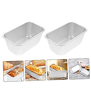 UPKOCH 4 pcs Toast Bread Box bread baking pan rectangular bakeware toast maker loaf pan cake baking tray non stick bakeware rectangular baking pan paper cup aluminum alloy rectangle