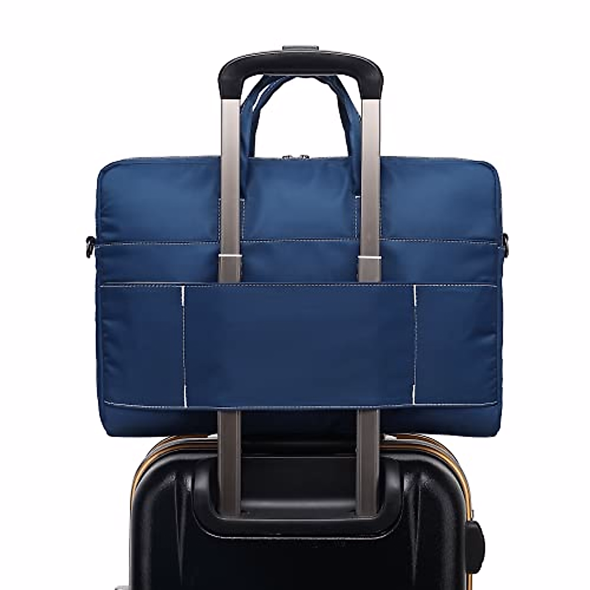 SHWN Pattern 15 "Waterproof Laptop Shoulder Messenger Bag with 14" -15.6 "Bounce Bubble protection (blue)