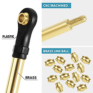 INJORA Brass High Clearance Links Set for TRX4M Bronco Defender 1/18 RC Crawler Upgrade Parts, 38g/Set