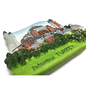WitnyStore Tiny Hagia Sophia in Istanbul, Turkey Türkiye Western Asia Tourist Attractions Resin Refrigerator Magnet Traveler Souvenir Gift Memento 3D Fridge Magnets