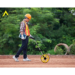 AdirPro Digital Distance Measuring Wheel - Large Digital LCD Display - 12 Commercial Grade Feet-Inch - Free Carrying Bag