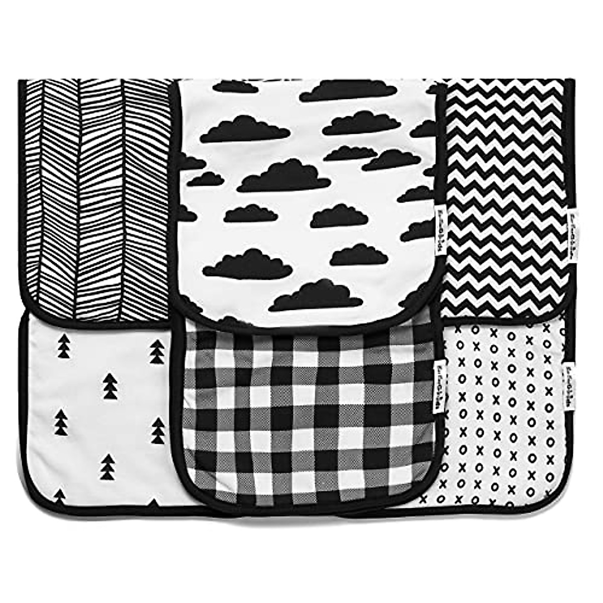 BaeBae Goods Burp Cloths for Baby Boy & Girl - Ultra Absorbent Burping Rags - Anti Shrink Unisex Burpy Clothes - Super Soft Jersey Cotton, Large 21"x10" - Thick for Newborn Cloth Diapers - 6 Pack