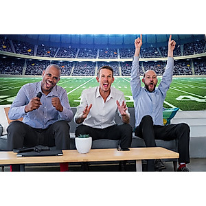 LYWYGG 8X6FT Super Bowl Backdrop Football Field Backdrop Photography Props Auditorium Light Themed Bowl Night Spotlight Decorations Photo Studio Props CP-306-0806