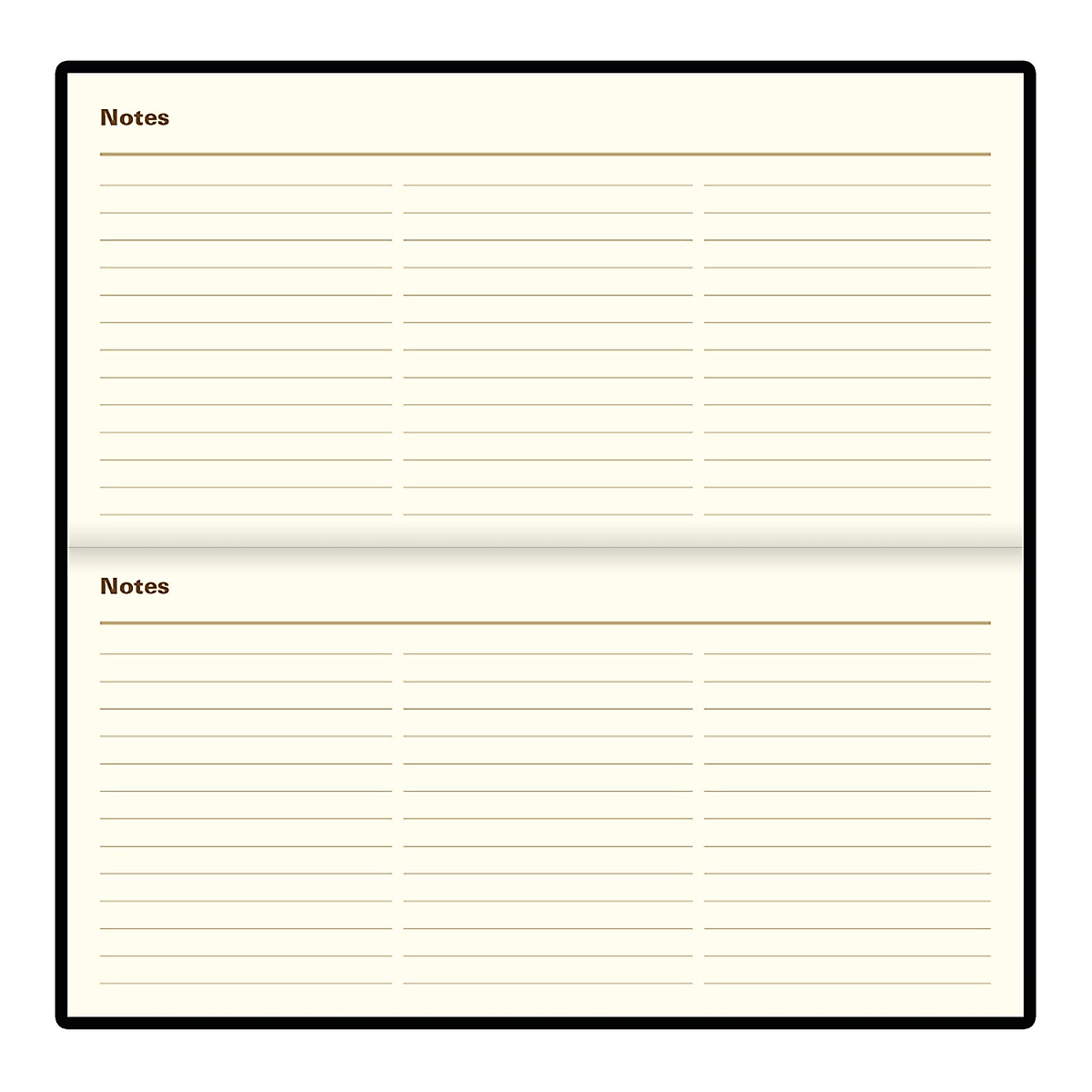 Letts of London Belgravia Weekly/Monthly Planner, 12 Months, January to December, 2024, Appointments, Horizontal, Slim Size, 6.625" x 3.25", Black (C33SBK-24)