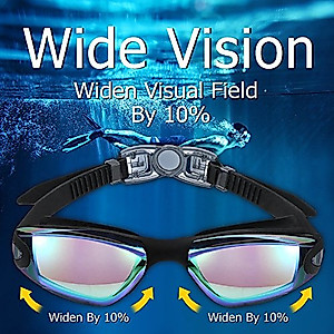 EXP VISION Adult Swim Goggles, Anti Fog Women Swimming Goggles Men No Leaking Triathlon Water Goggles Youth, Summer Pool Glasses Set
