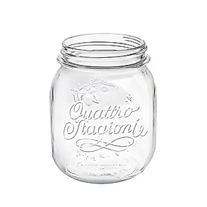 Bormioli Rocco 6164207 Metal Cap Jar, Glas 0.70 Liter, Transparent