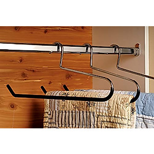 Heavy Duty Metal Quilt Hanger, Heavy Guage Steel Hanger with Vinyl Non-Slip Coating for Pants Linens or Textiles (Set of 1) by The Great American Hanger Company