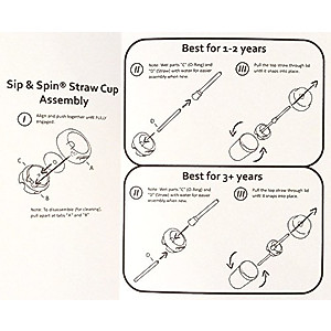 nuspin kids 8 oz Sip & Spin Fun Straw Cup, Monster Trucks Race Around When You Drink