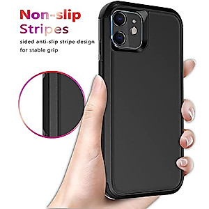 Diverbox for iPhone 11 Case [Shockproof] [Dropproof] [Tempered Glass Screen Protector],Heavy Duty Protection Phone Case Cover for Apple iPhone 11 (Black-3in1)