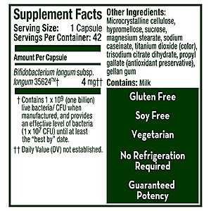 Align Probiotic, Probiotics for Women and Men, Daily Probiotic Supplement for Digestive Health*, #1 Recommended Probiotic by Doctors and Gastroenterologists‡, 42 Capsules