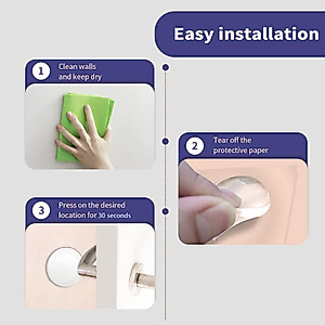 ShangPinFeiLi 8 Pcs Door Knob Wall Protector-Wall Protectors from Door Knobs，Door Bumper Reusable Solution for Stopping Wall Damage, Suitable for Fome and Office (1.57 Inch)