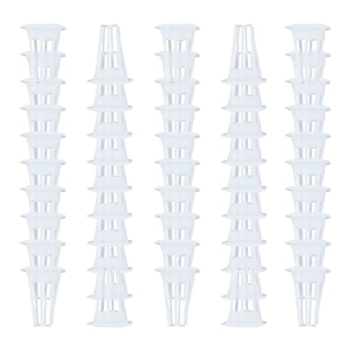 Ambgrow 50pcs Grow Baskets for Indoor Hydroponics Supplies, Hydroponics Growing System Plant Seed Pods Compatible with Partly QYO, LYKO,Idoo Hydroponic Garden System(Square)