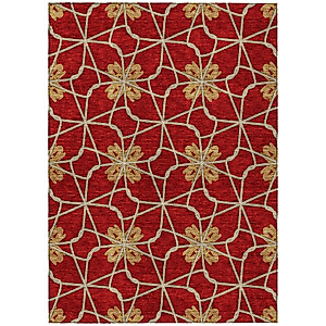 Addison Rugs Chantille ACN958 Paprika 3' x 5' Indoor Outdoor Area Rug, Easy Clean, Machine Washable, Non Shedding, Bedroom, Entry, Living Room, Dining Room, Kitchen, Patio Rug