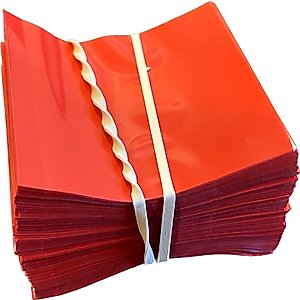 66 x 60 mm RED Shrink Sleeve for Liquor Bottles, Beverage Bottles and More. [Compatible Diameter Range: 1 1/4” – 1 1/2”] - Bundle of 250