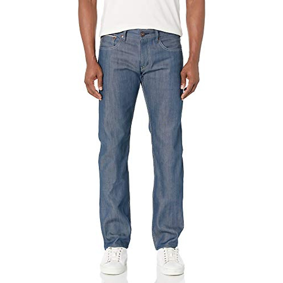 Edwin Men's 5 Pocket Japanese Red Selvage Slim Jean, Raw State Grey Cast, 33x34