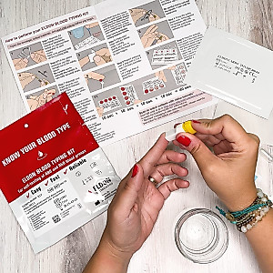 Eldoncard Blood Typing Kit, 3 Test Pack, Know Your Blood Type, Accurate Instant Home Testing, Determine A, O, B, Rhs-D Negative & Positive Groups