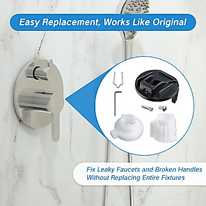 YAFIYGI 7Pcs Shower Handle Adapter Plastic Kit Compatible with Moen Posi-Temp Single Handle Tub Faucet Valve Handle Replacement Kit for 116653 Shower Handle Replacement Adapter Kit