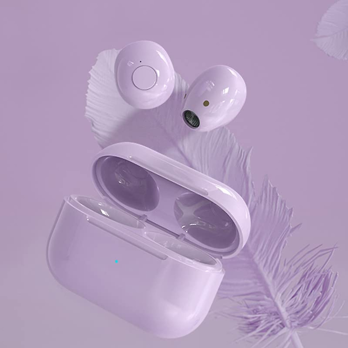 Purple Smallest Invisible Earbuds Hidden For Work Wireless Bluetooth Micro Sleep Mini Small Tiny Earbuds For Small Ears Invisible Earbud Small Ear Buds Cute Noise Cancelling Earbud Sleepping Bud