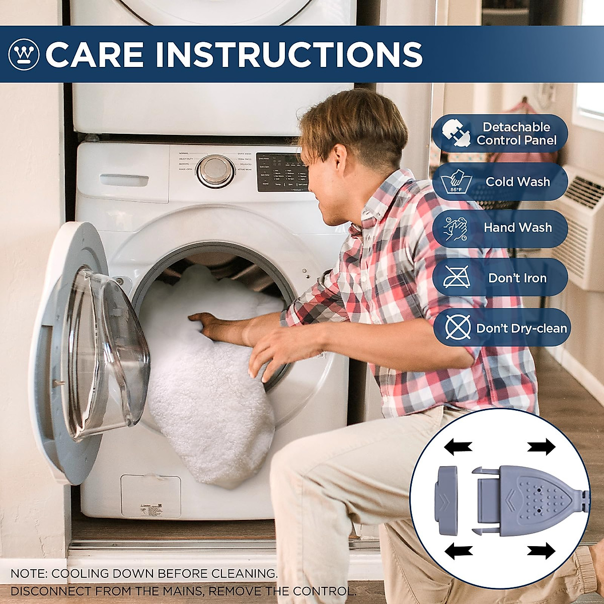 Westinghouse Queen Size Heated Mattress Pad, Luxury Quilted Electric Bed Warmer with 10 Heat Settings Dual Controller, 1-12H Auto Shut Off, Fit Up to 17" Deep Pocket, Machine Washable, 60x80 Inch