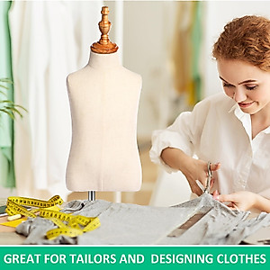 Geetery 2 Pcs Kid Dress Form Old Adjustable Toddler Clothes Mannequins Children's Mannequin with Wooden Base for Window Counter Studio Clothing Store Display (3-4 Years)