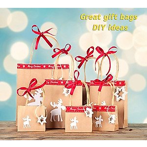 BagDream Gift Bags 10x5x13 50Pcs Brown Kraft Paper Bags Paper Gift Bags with Handles, Merchandise Bags, Retail Bags, Party Favor Bags, Shopping Bags Bulk 100% Recycled Paper Bags Sacks