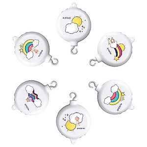 HLEEDUO Crib Mobile Motor, Music Box Spinner with 2 Modes（Turn & Music,Turn Only, Volume Control,12 Lullabies,Portable Sound Machine Baby Sleep,Battery Operated