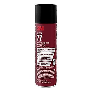3M Super 77 Multipurpose Spray Adhesive, Low VOC, 14 oz.