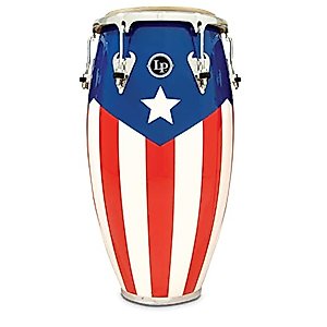 Latin Percussion Matador Puerto Rican Flag Conga, 11-3/4 Inch