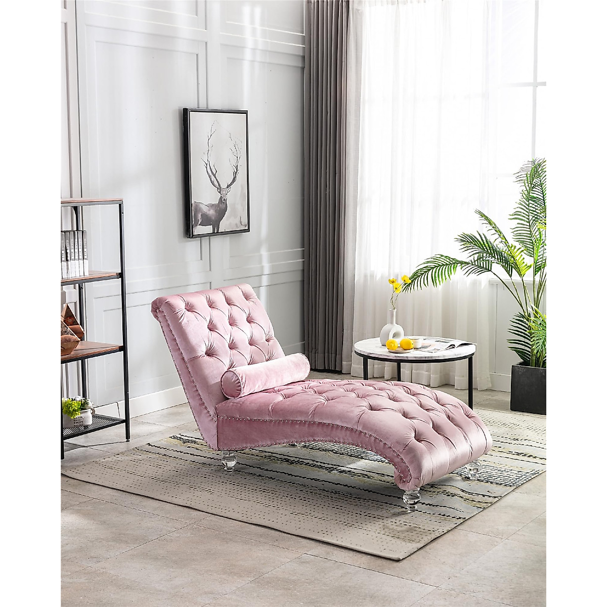 Wycian Sofa Chair Dorm, Chair Seat Cushion Velvet Foam Pink Seat Height 17.71" for Living Room Bedroom Dining Rooms Garden Dining Chair Seat 1PC