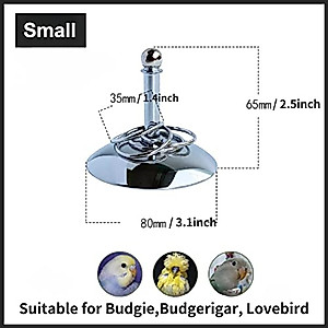 YANQIN Bird Toys Parrot Stacking Rings Toys Stainless Steel Tabletop Training Chew Toys for Small and Medium Parrots and Birds Developing Bird Intelligence (Small)