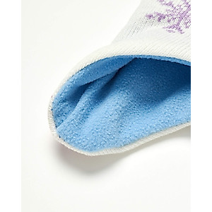 Disney Girls Frozen Winter Hat and 2 Pair Gloves or Mittens (Age 2-7) (White/Purple Gloves, Age 4-7)