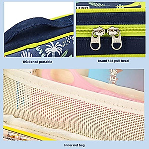 willikiva Kids Toddler Pencil Case for Little Girls Boys Waterproof Students Pen Pouch(Green Dinosaur)