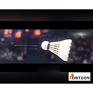 Portzon 12-Pack Goose Feather Badminton Shuttlecocks with Great Stability and Durability, High Speed Badminton Birdies Balls, Upgrade