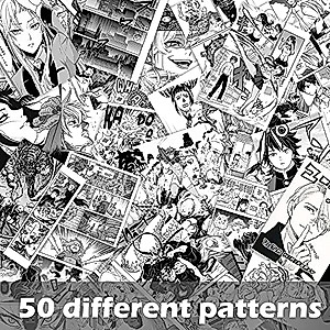 DESERT CAMEL Anime Wall Collage Kit,Anime Stuff Pictures 50Pcs Anime Posters for Room Aesthetic,Anime Room Decor,Anime Manga Panels for Teens Girls Boys Dorm Bedroom Anime Wall Art