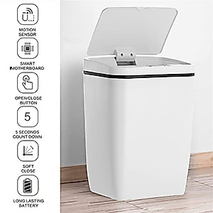 CXDTBH Automatic Touchless Intelligent Induction Motion Sensor Kitchen Trash Can Wide Opening Sensor Waste Garbage Bin