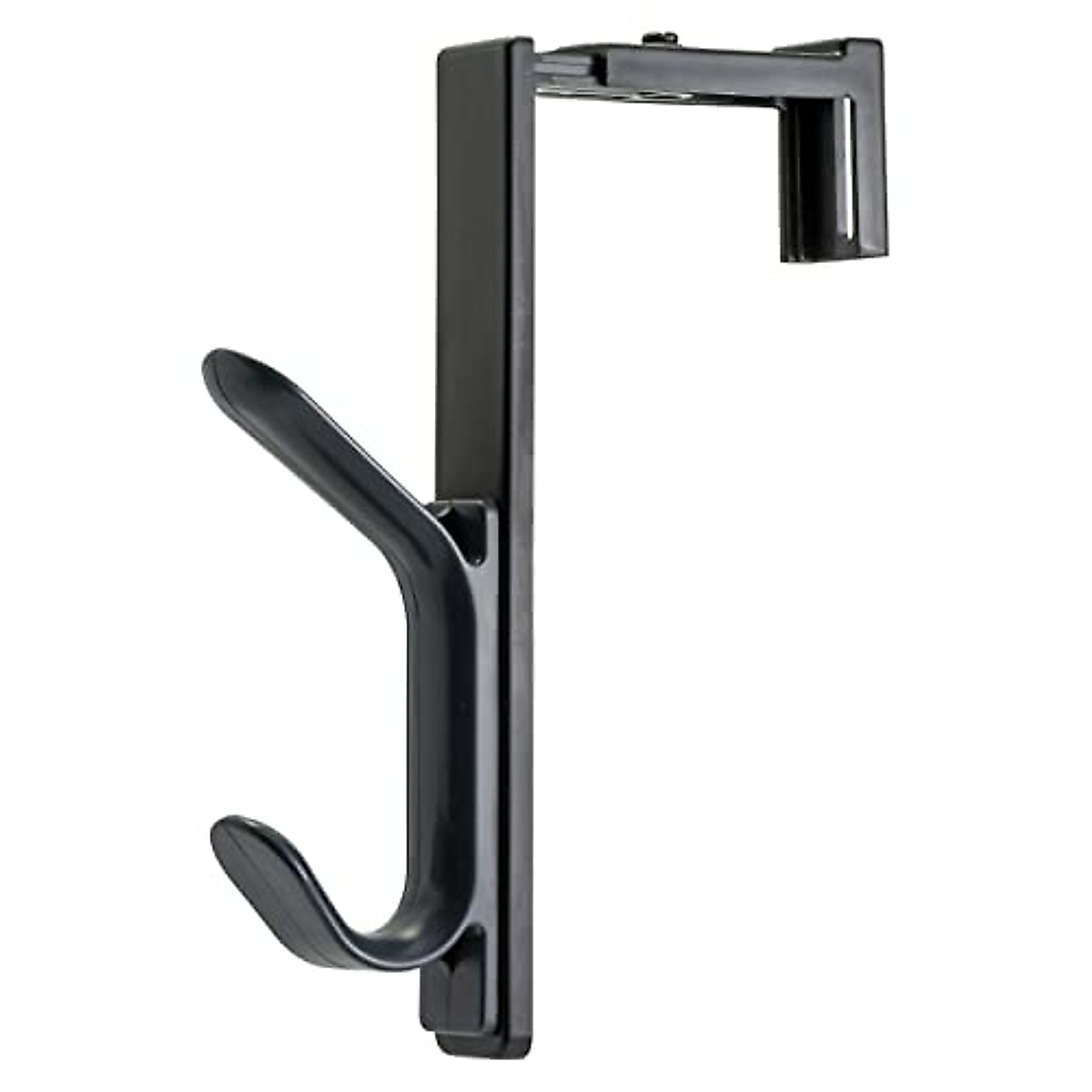 Officemate Double Coat Hooks for Cubicle Panels, Adjustable 1.25-3.5 Inch, Charcoal (22005)