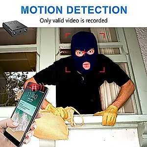Rettru Smallest Spy Camera,Hidden Camera,HD1080P Wireless WiFi Cameras for Home Security Camera with Night Vision,AI Human Motion Detection,Cloud Storage,Remote Viewing for Security iOS Android APP