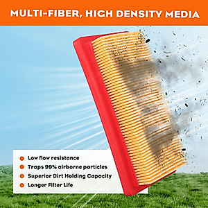 Hipa 951-10298 XT675 Air Filter for Cub Cadet ST100 ST 100 SC100 173CC Replace Kohler 149CC 14 083 19-S 14 083 01-S Courage XT7 XT6 Engines with 951-10358A Fuel Filter