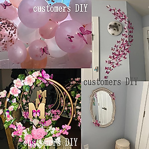 Ewong 3D Butterfly Wall Stickers Arts Decor Crafts for Kids Girls, Home Decorations for Living Room Baby Bedroom Bathroom Nursery Classroom Office Decals 60PCS (60 Pink)