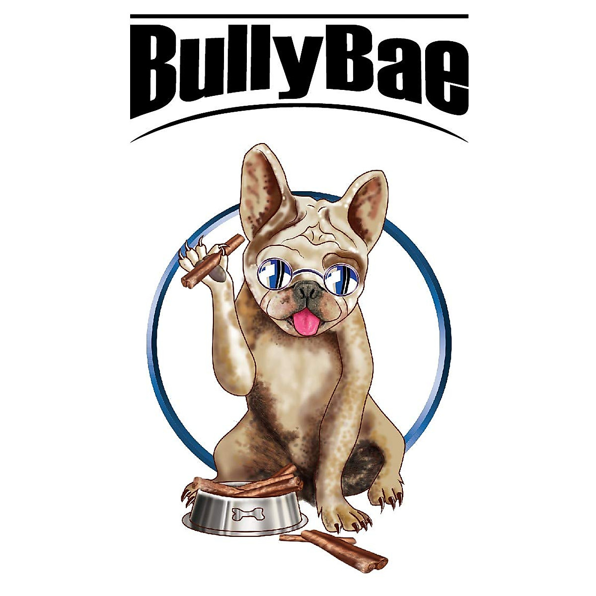 BullyBae 6" Natural Bully Stick Dog Treats - Healthful Dog Chews (Medium 15 Count)