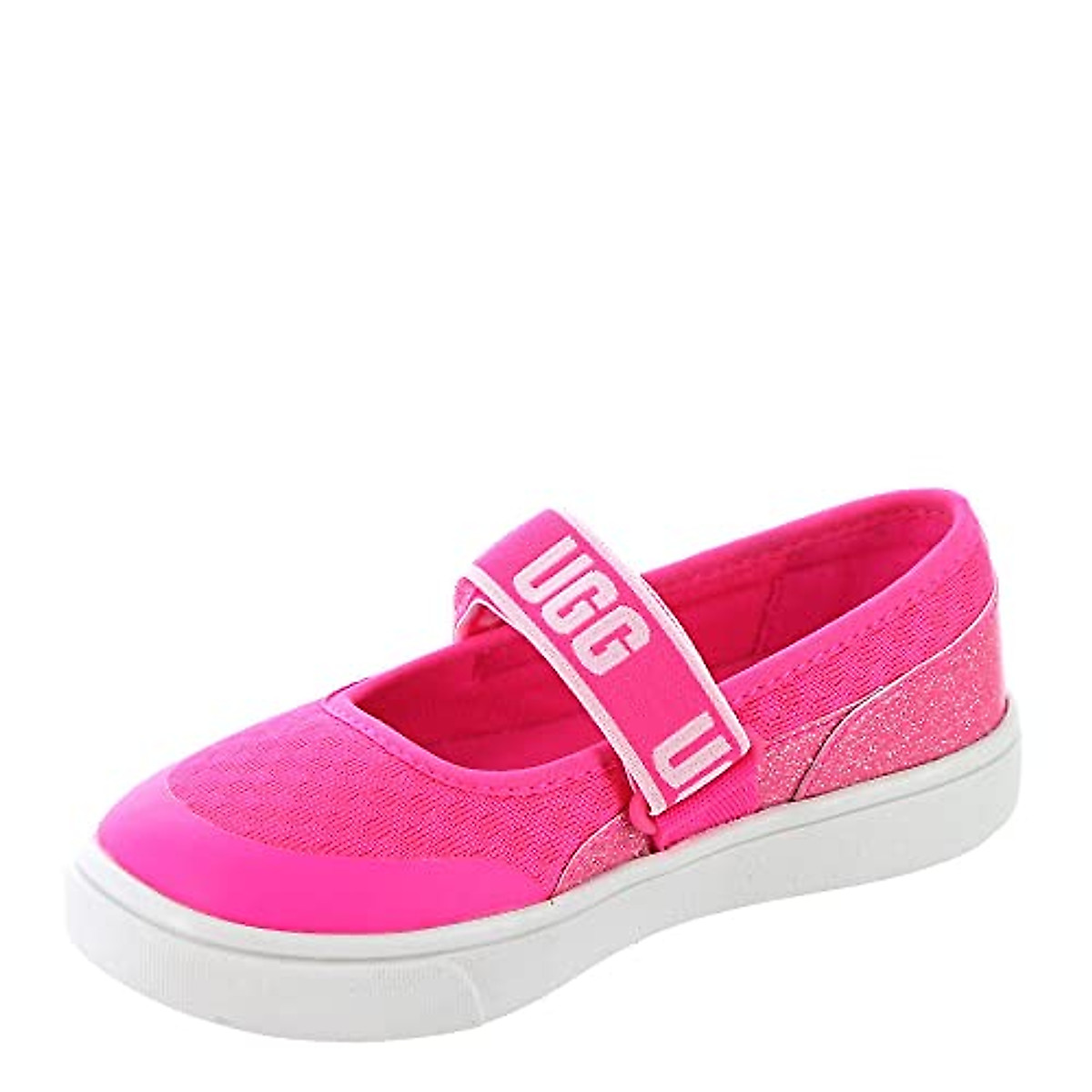 UGG Unisex-Child Rennon Skimmer Glitter Sneaker, Taffy Pink, 11 Little Kid