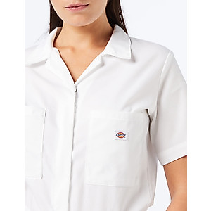 Dickies womens Short Sleeve Flex Work Utility Coveralls, White, X-Small US