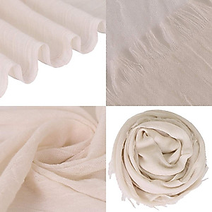 LMVERNA Beige Fashion Scarf Lightweight Soft Shawl Summer Beach Wrap Shawl for Women (Beige)