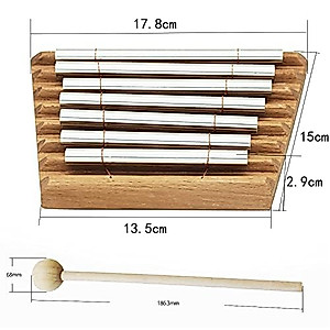 Energy Chime with Mallet Rhythm Wind Chime 7 Tone Hand Chimes Wind Chimes Percussion Instruments Reminder Meditation Chimes for Classroom Management Teaching Supplies 16.8 * 15 * 13cm