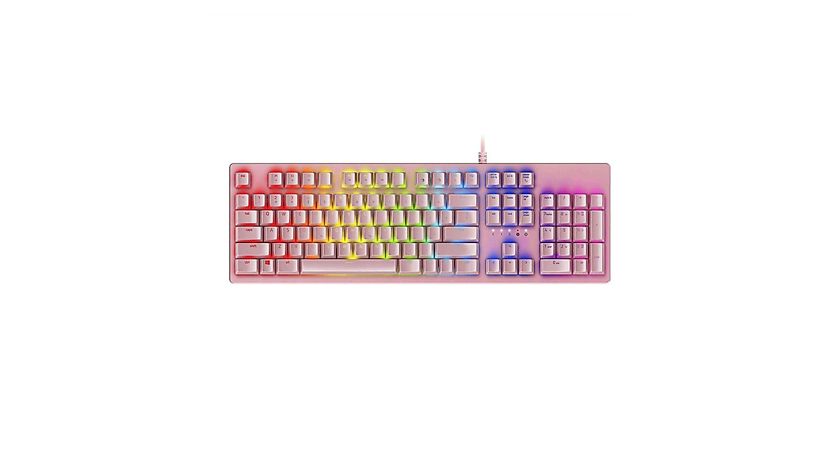 RGB Mechanical Gaming Keyboard Pink - Light & Fast for Windows