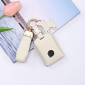 TAIKOO Smart Key Fob Cover Case for Volvo XC90 XC60 XC40 S60 S90 V60 T5 T6 T8 Car Key Case Cover Accessories (Intelligent keys [White])