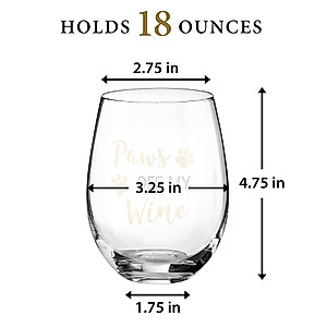 Lillian Rose 2 Dog Lover Wine Glasses With Funny Sayings