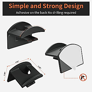 10 Pack Hat Rack, Hat Hanger and Hook, No Drilling and Wall Storage - Hat Holder Fits Baseball Caps and Hat of All Size - Easy to Install Hat Rack Wall Mount,Hat Holder Organizer for Bedroom - Black