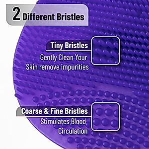 Slick- Silicone Facial Cleansing Brush, 4 Pack, Silicone Face Scrubber, Face Brush, Face Scrubber Exfoliator, Face Cleansing Brush, Exfoliating Brush, Face Wash Brush, Silicone Face Brush